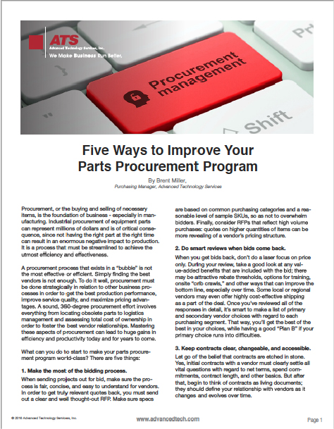 Parts & MRO Procurement - 5 Ways to Improve | ATS