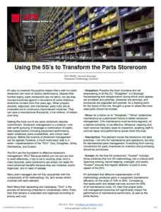Using 5S to Transform Your Parts Storeroom | MRO Inventory | ATS