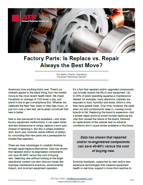 Factory Parts - Repair or Replace? | Read More | ATS