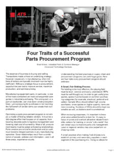 Four Traits of a Successful Parts Procurement Program | Whitepaper | ATS